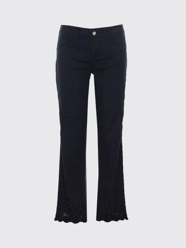 Liu Jo Slim Fit Embroidered Denim Jeans - Black