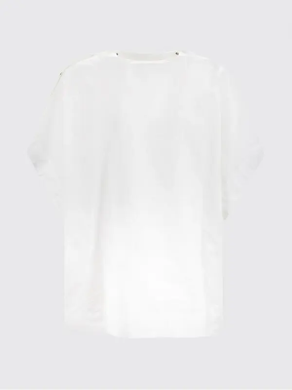 Soeur Organic Cotton Asymmetrical Neckline T-shirt - White