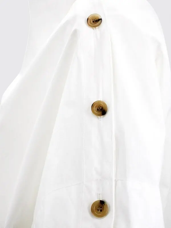 Soeur Organic Cotton Asymmetrical Neckline T-shirt - White