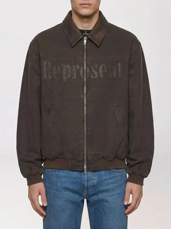 REPRESENT Roscoe Cotton Bomber Jacket - Brown