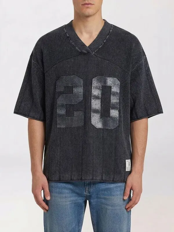 REPRESENT Cotton Varsity T-shirt - Grey