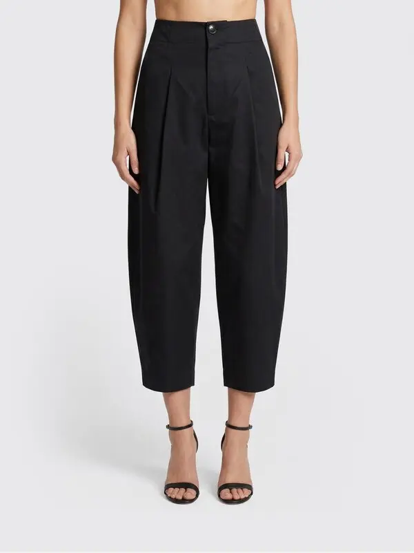 Soeur Delay Cropped Trousers - Black