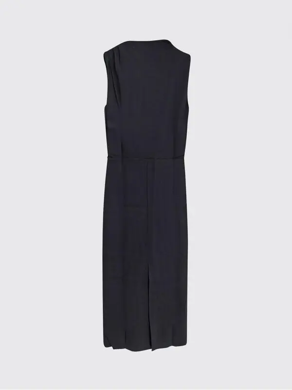 Soeur Gemma Draped Organic Cotton Midi Dress - Black