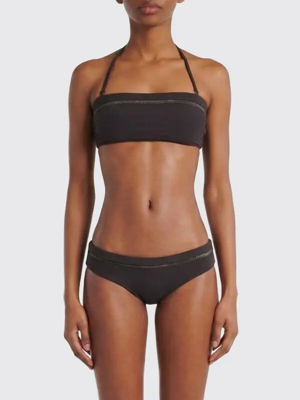 Brunello Cucinelli Bandeau Bikini Set - Brown