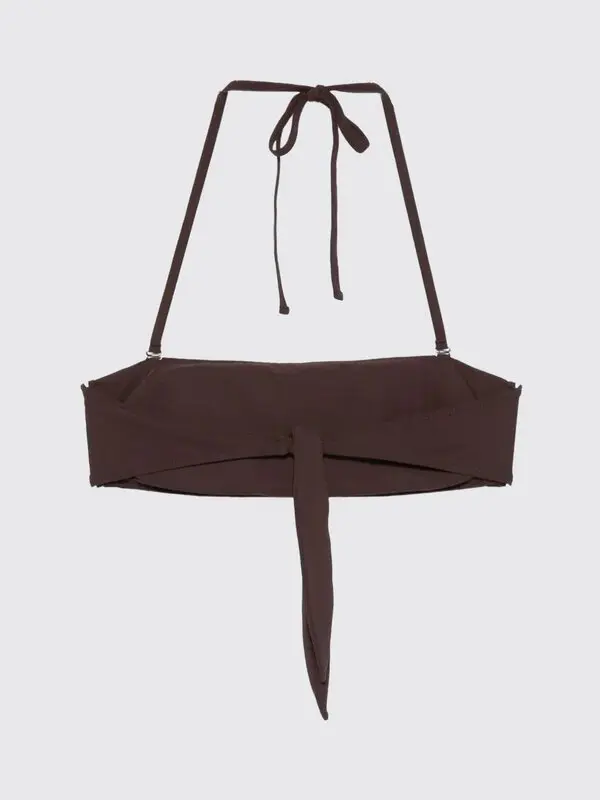 Brunello Cucinelli Embellished Bandeau Bikini Top - Brown