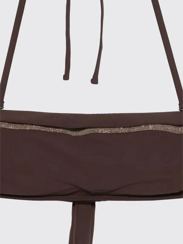 Brunello Cucinelli Embellished Bandeau Bikini Top - Brown