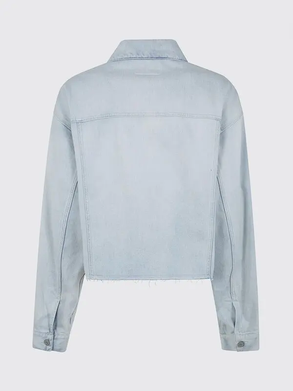 MAISON MARGIELA Denim Jacket With Tie Detail - Blue