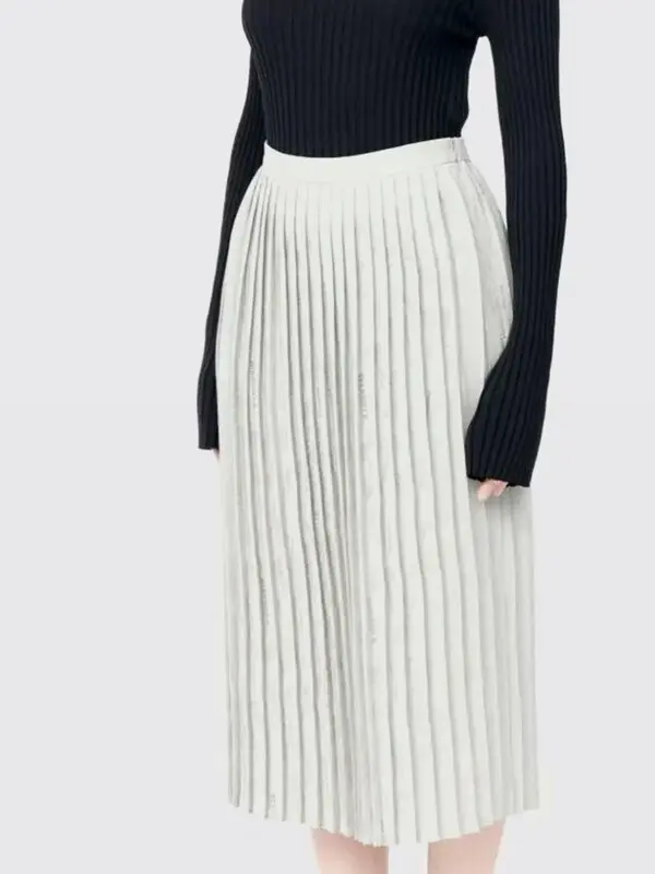 MAISON MARGIELA Pleated Midi Skirt - Grey
