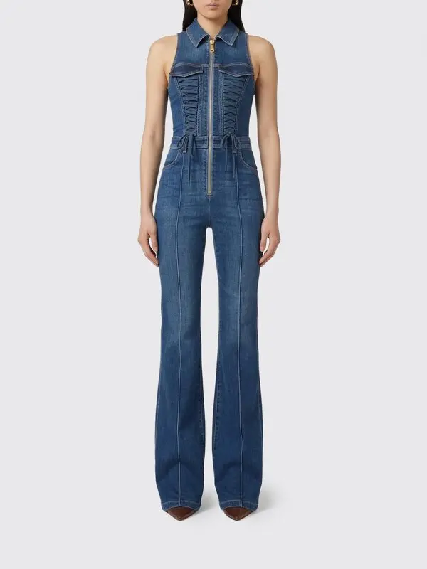 Elisabetta Franchi Denim Jumpsuit - Blue