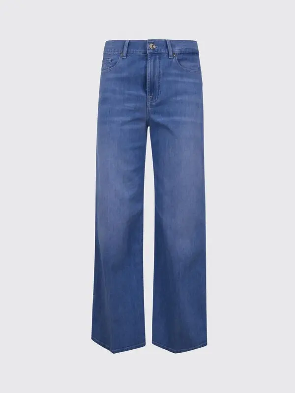 7 For All Mankind Wide Leg Stretch Jeans - Grey