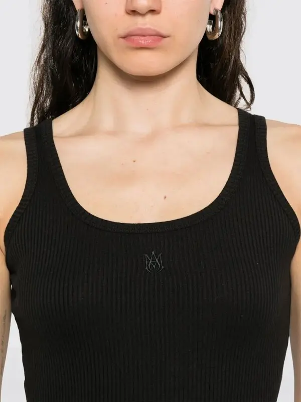 Amiri Stretch Cotton Tank Top - Black