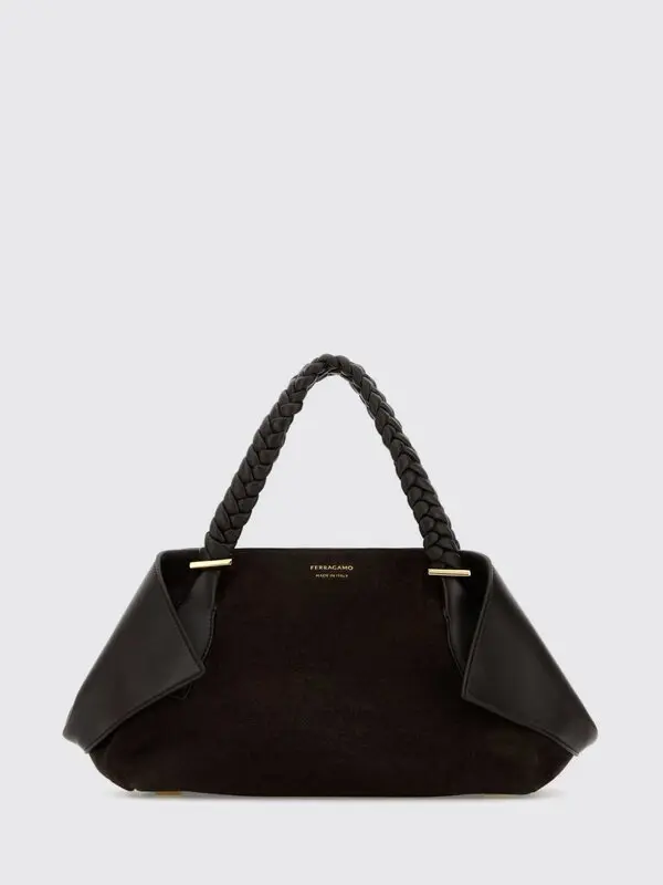 FERRAGAMO Braided Handle Top Handle Bag - Dark