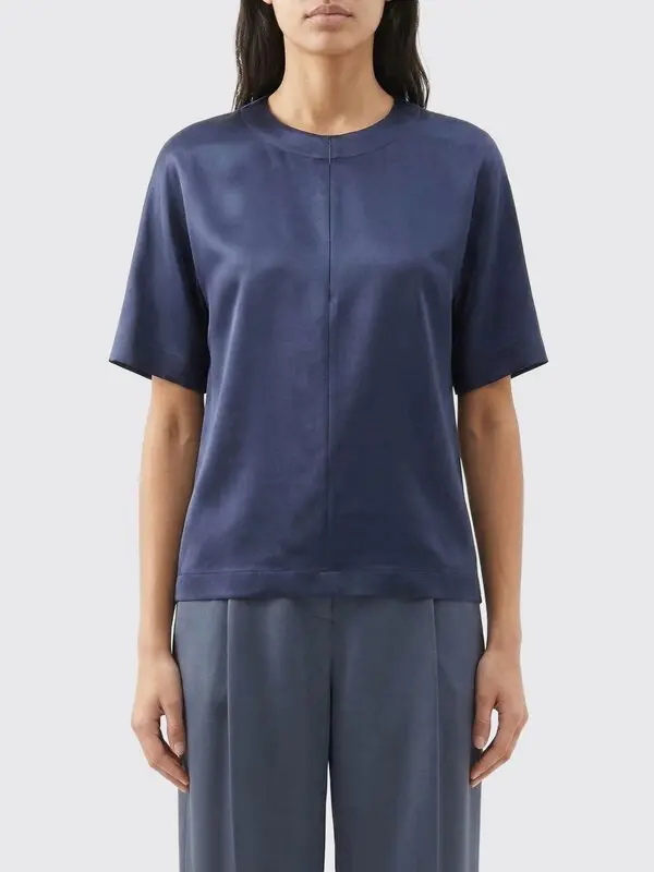 Giorgio Armani Navy Satin Top