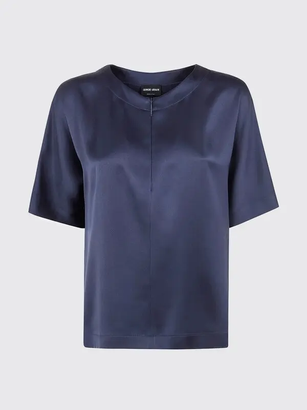 Giorgio Armani Navy Satin Top