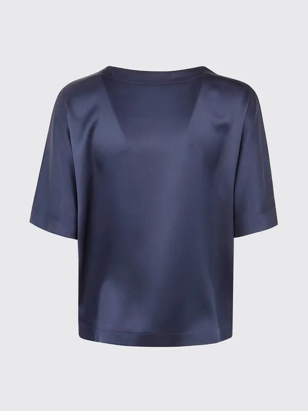 Giorgio Armani Navy Satin Top