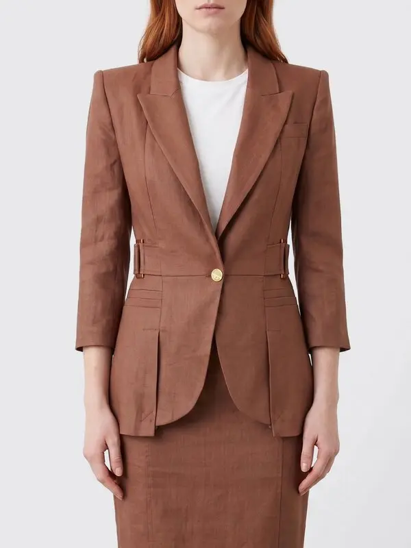 Elisabetta Franchi Tailored Jacket - Brown