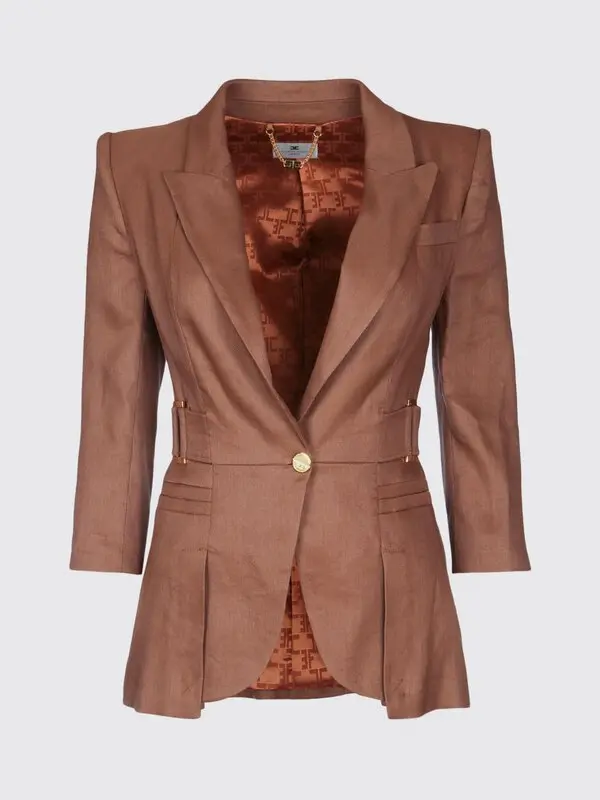 Elisabetta Franchi Tailored Jacket - Brown