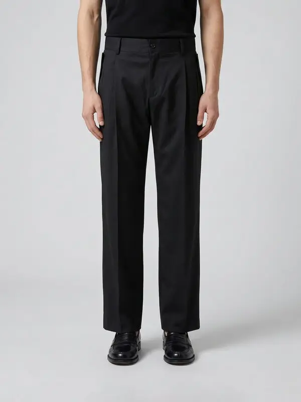 Dolce & Gabbana Cotton Gabardine Tailored Trousers - Black