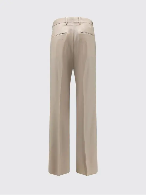 Tagliatore Virgin Wool Wide Leg Tailored Trousers - Brown