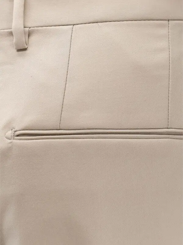 Tagliatore Virgin Wool Wide Leg Tailored Trousers - Brown