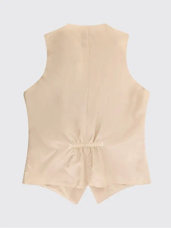 Tagliatore Virgin Wool Blend Waistcoat - Beige