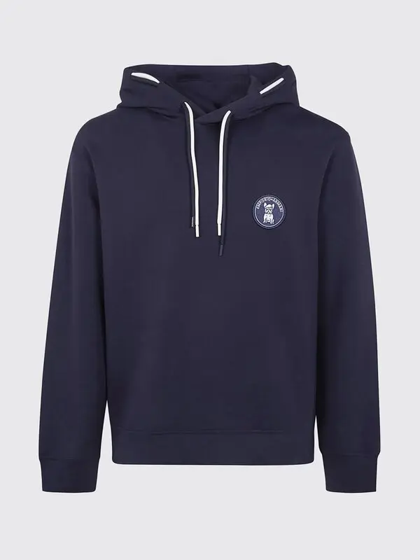 Emporio Armani Cotton Blend Hoodie - Blue
