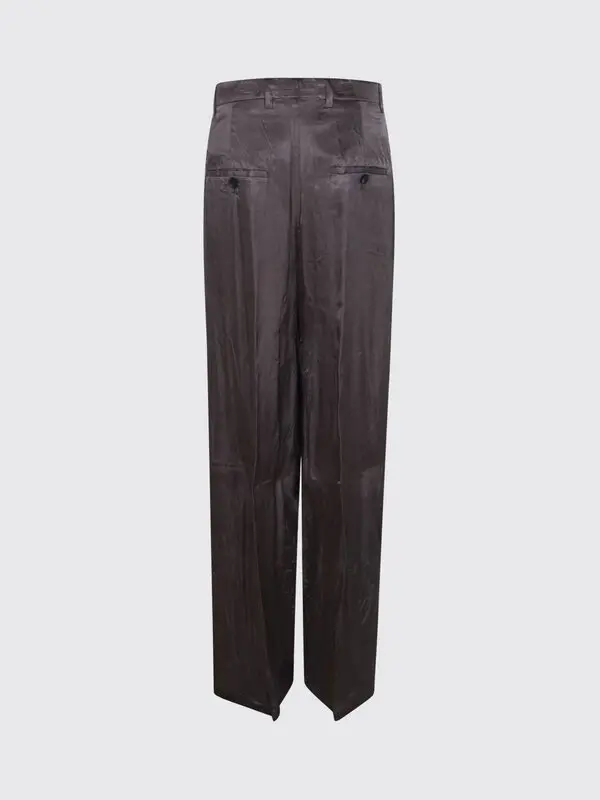 Rick Owens Cupro Wide Leg Trousers - Grey