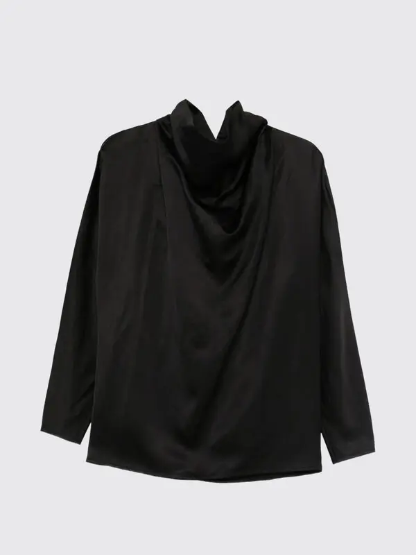 TOTEME Satin Blouse With Tie Scarf Neck - Black