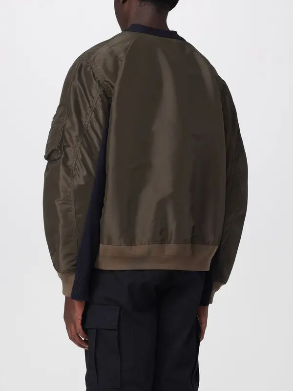 Sacai Cotton Blend V-neck Cardigan - Navy
