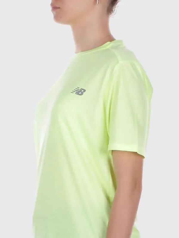 NEW BALANCE Recycled Polyester T-shirt With Logo - Lime