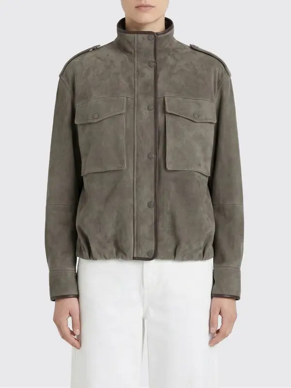 Brunello Cucinelli Suede Utility Jacket - Brown