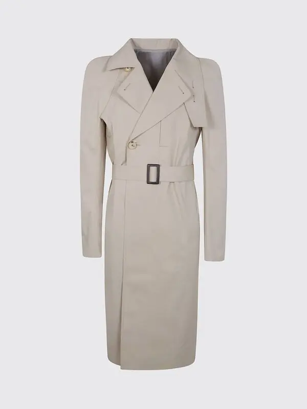 Rick Owens Double Breasted Trench Coat - Nude