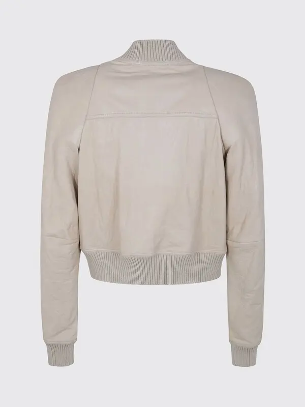 Rick Owens Leather Bomber Jacket - Nude