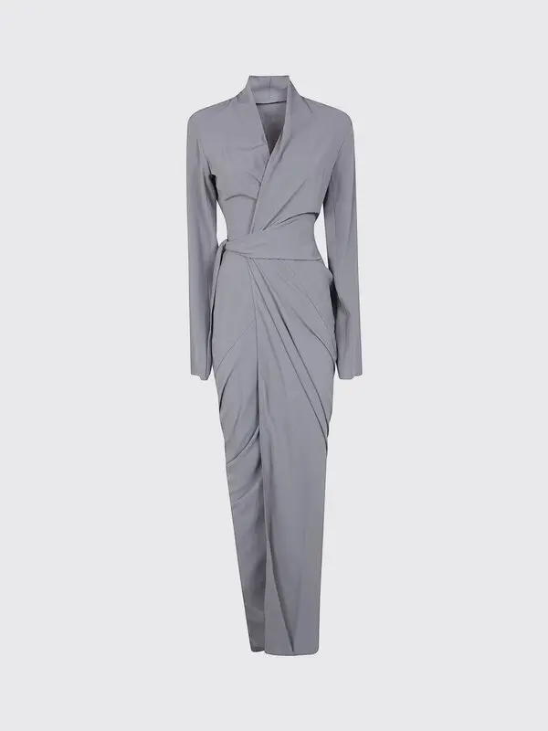 Rick Owens Asymmetrical Draped Midi Dress