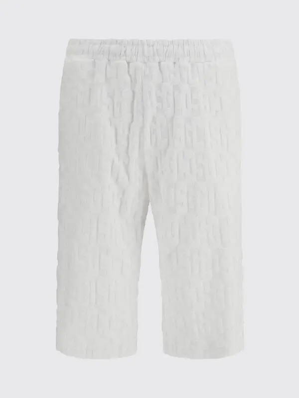 Gcds Terry Cloth Sports Shorts With Jacquard Logo - White