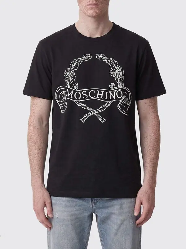 Moschino Printed Cotton T-shirt - Black