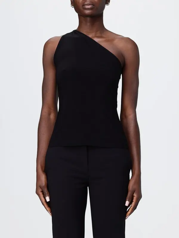 Norma Kamali Asymmetrical Tank Top - Black