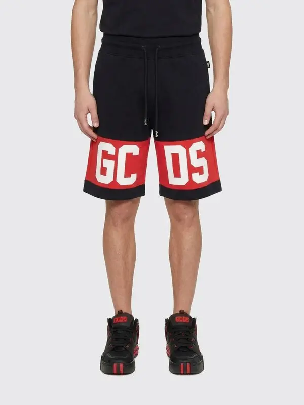 Gcds Stretch Cotton Jogging Shorts - Black