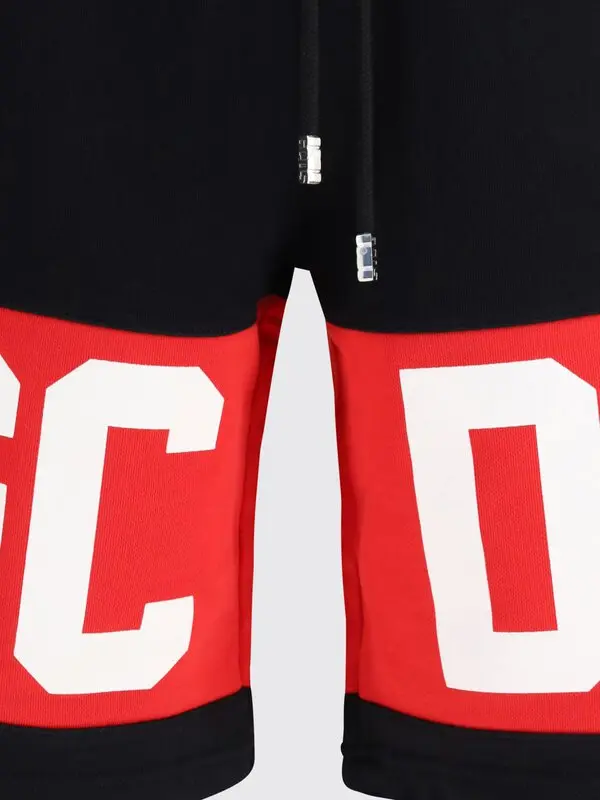 Gcds Stretch Cotton Jogging Shorts - Black