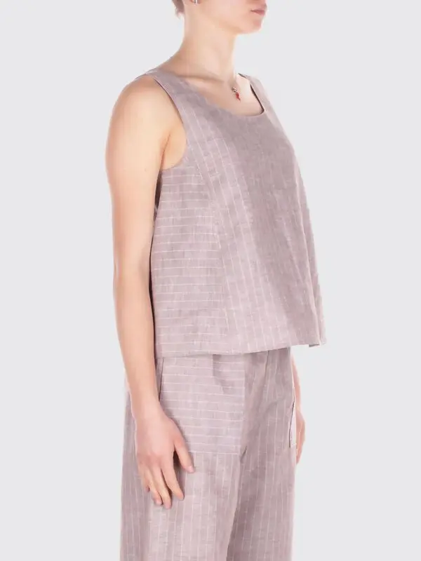 Max Mara Pin Linen And Cotton Top