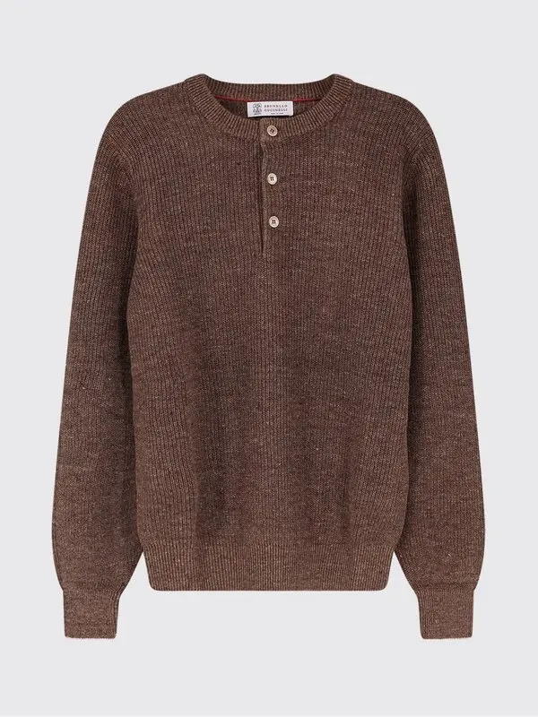 Brunello Cucinelli Linen And Cotton Blend Ribbed Crewneck Polo