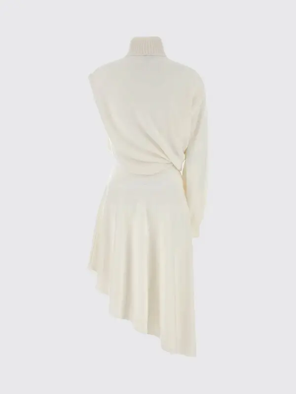 Alaïa Asymmetrical Cut-out Turtleneck Dress - White