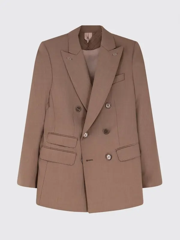 Max Mara Double Breasted Wool Blazer - Sand