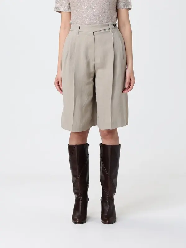 Brunello Cucinelli Tailored Linen Blend Shorts - Beige