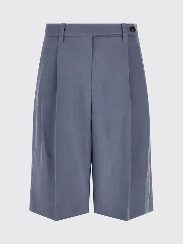Brunello Cucinelli Tailored Linen Blend Shorts - Blue 1
