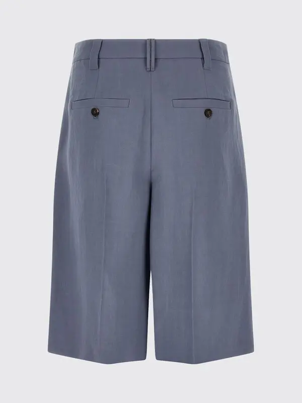 Brunello Cucinelli Tailored Linen Blend Shorts - Blue 1