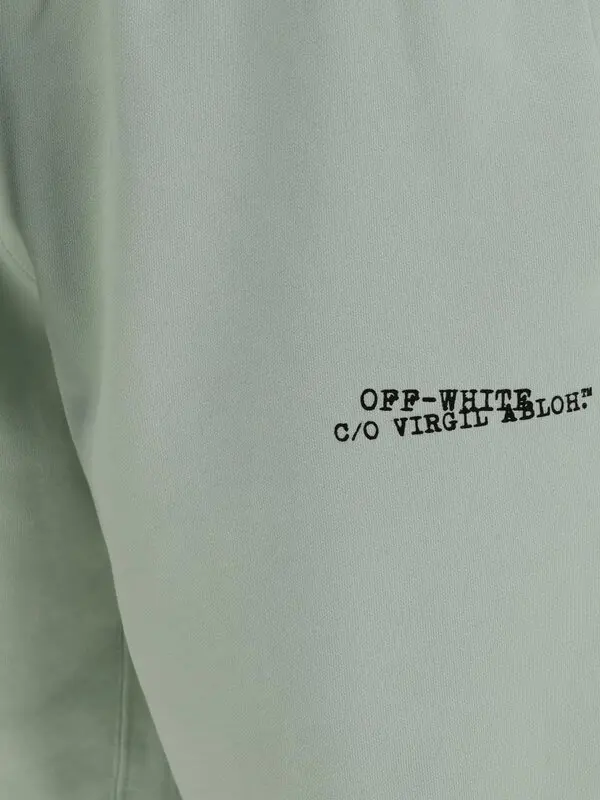 Off-White Cotton Jogging Shorts