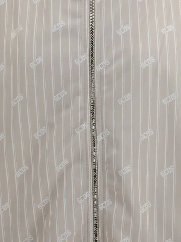 Gcds Technical Fabric Windbreaker With Logo - Beige