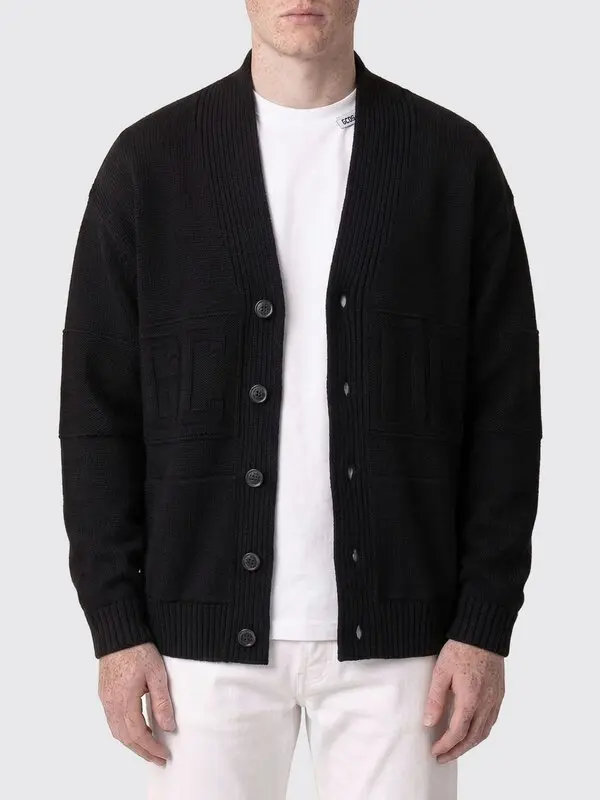 Gcds Recycled Wool Cardigan - Black