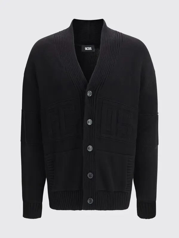 Gcds Recycled Wool Cardigan - Black